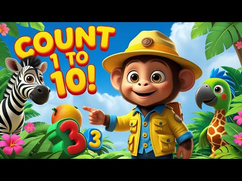 Numbers Safari 1 to 10 | Fun Animal Counting Adventure for Kids 🐒🌴 ...