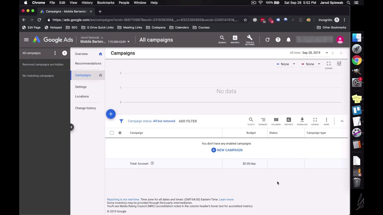 Google Ads Set Up Part 2 of 5 - Creating Our First Ad - YouTube