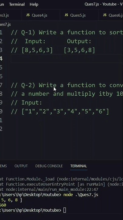 Sorting Javascript || Function || #shorts 💻 - YouTube