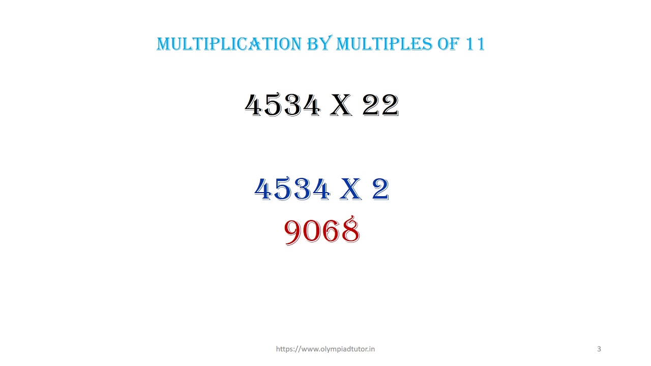 Multiplying a number by a multiple of 11 - YouTube