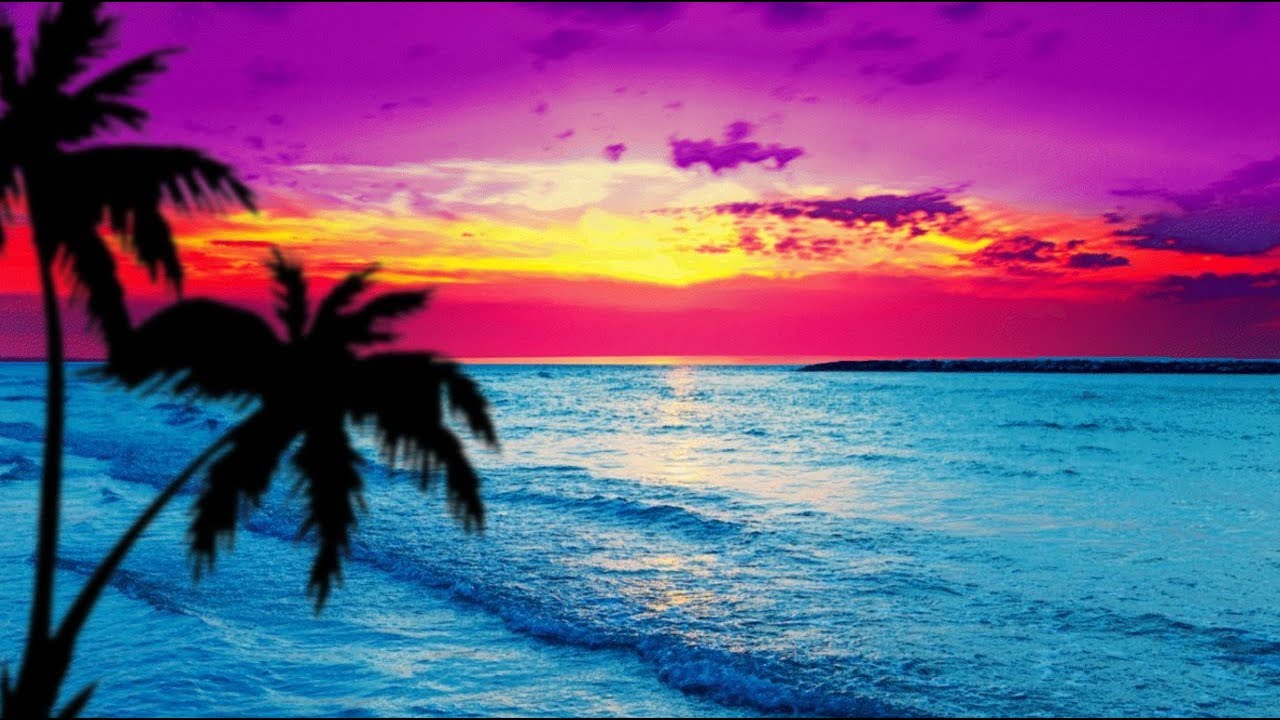 Ocean Waves Sounds for Sleeping on a Beach at Night | Relaxing Waves 10 ...