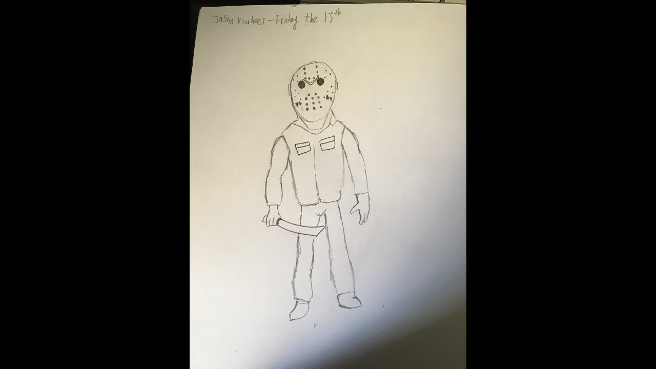 HOW TO DRAW JASON VOORHEES | Friday the 13th - YouTube