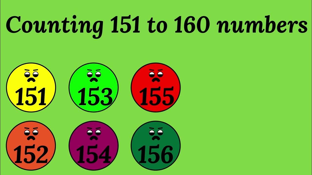 Counting 151 to 160 numbers - YouTube