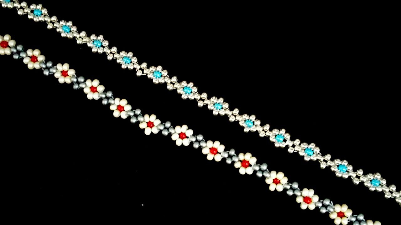 Easy bracelet pattern no 2 //How to make a bracelet tutorial// - YouTube