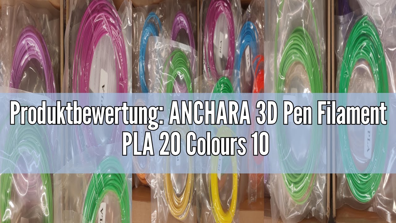 Produktbewertung: ANCHARA 3D Pen Filament PLA 20 Colours 10 m Each - 3D ...