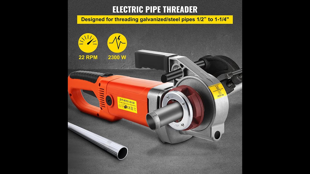 VEVOR Electric Pipe Threader, 2300W Pipe Threading Machine, Heavy-Duty ...