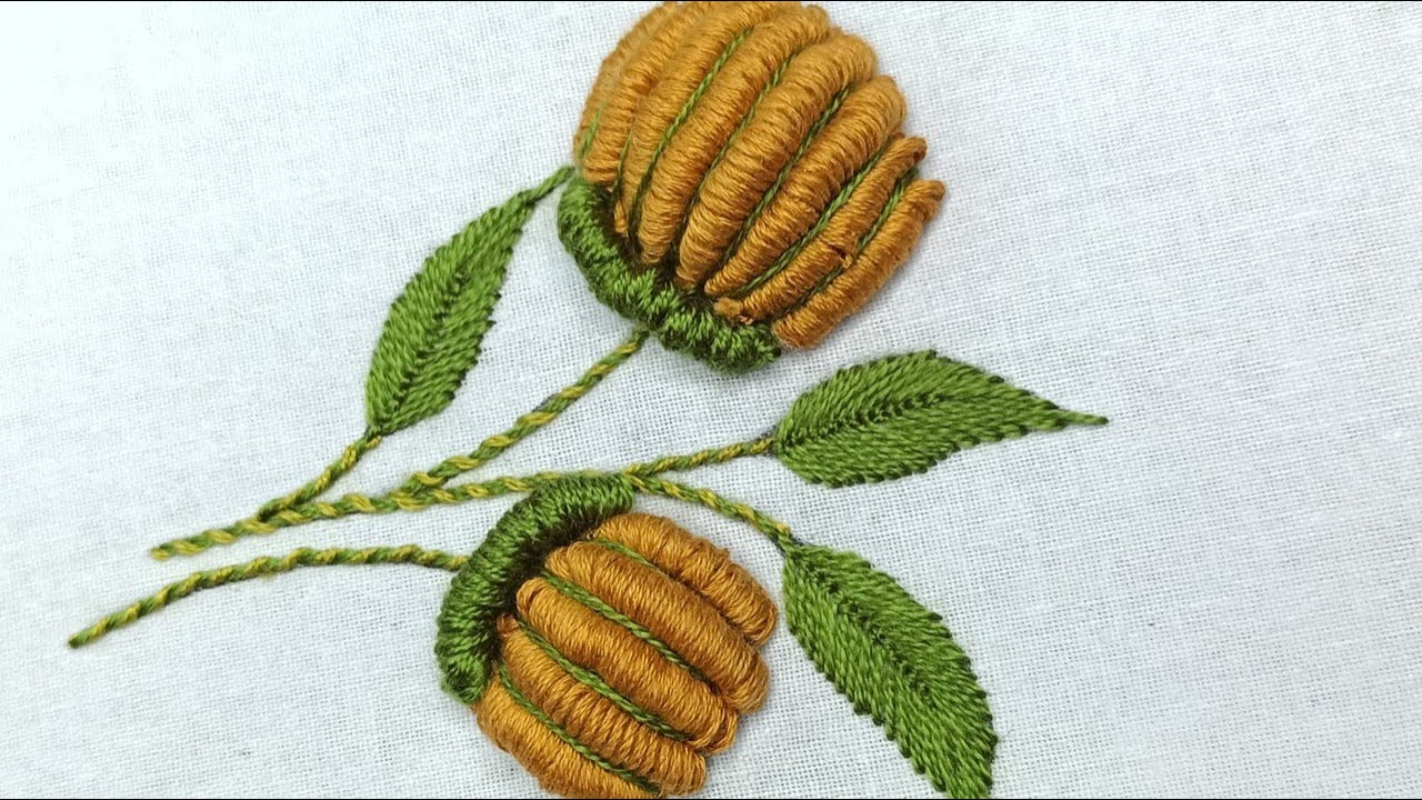 Exclusive 3D Hand Embroidery Flower Design | Hand Embroidery Design ...