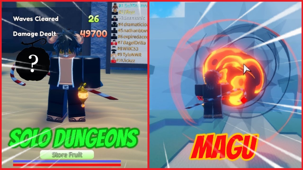 [GPO] How to SOLO Dungeons With MAGU | Roblox Grand Piece Online ...