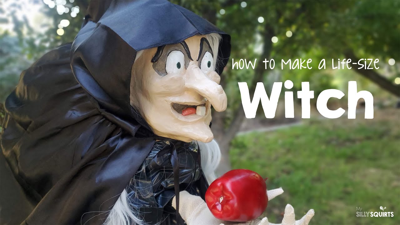 How to make a witch scarecrow from Snow White - YouTube