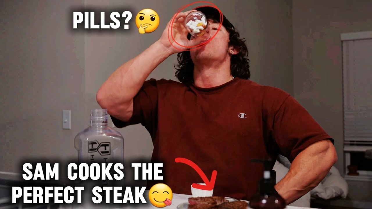 SAM EAT'S STEAK WITH PILLS!🤢🤮 #samsulek #explore - YouTube