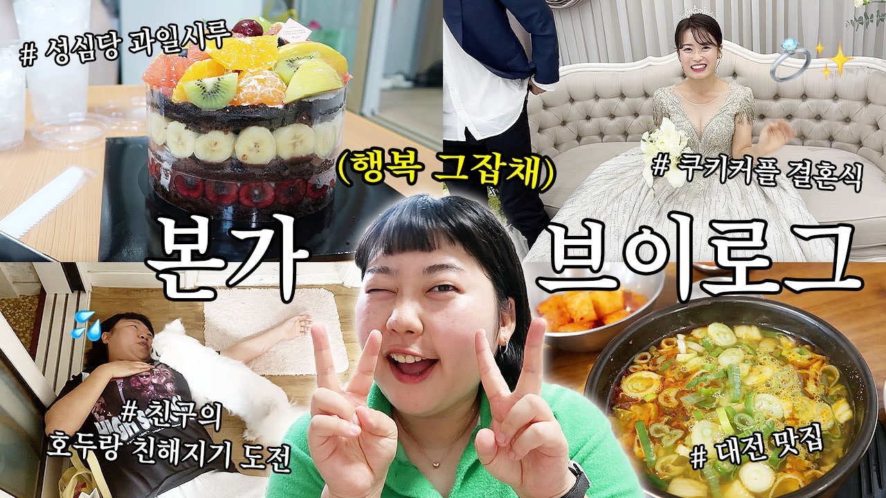 본가에서 더 바쁜 자취생의 일상 모음집zip 대전인의 성심당 털기 • 쿠키커플 결혼식 • 비래옥 • 강아지 셀프미용 • 우중산책