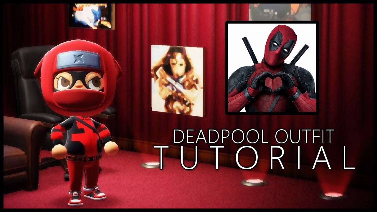 Deadpool Outfit Tutorial - Animal Crossing: New Horizons - YouTube