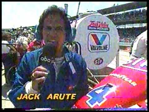 Auto Racing 1987 ABC Sports Indy 500 Special Feature Jack Arute In Pits ...
