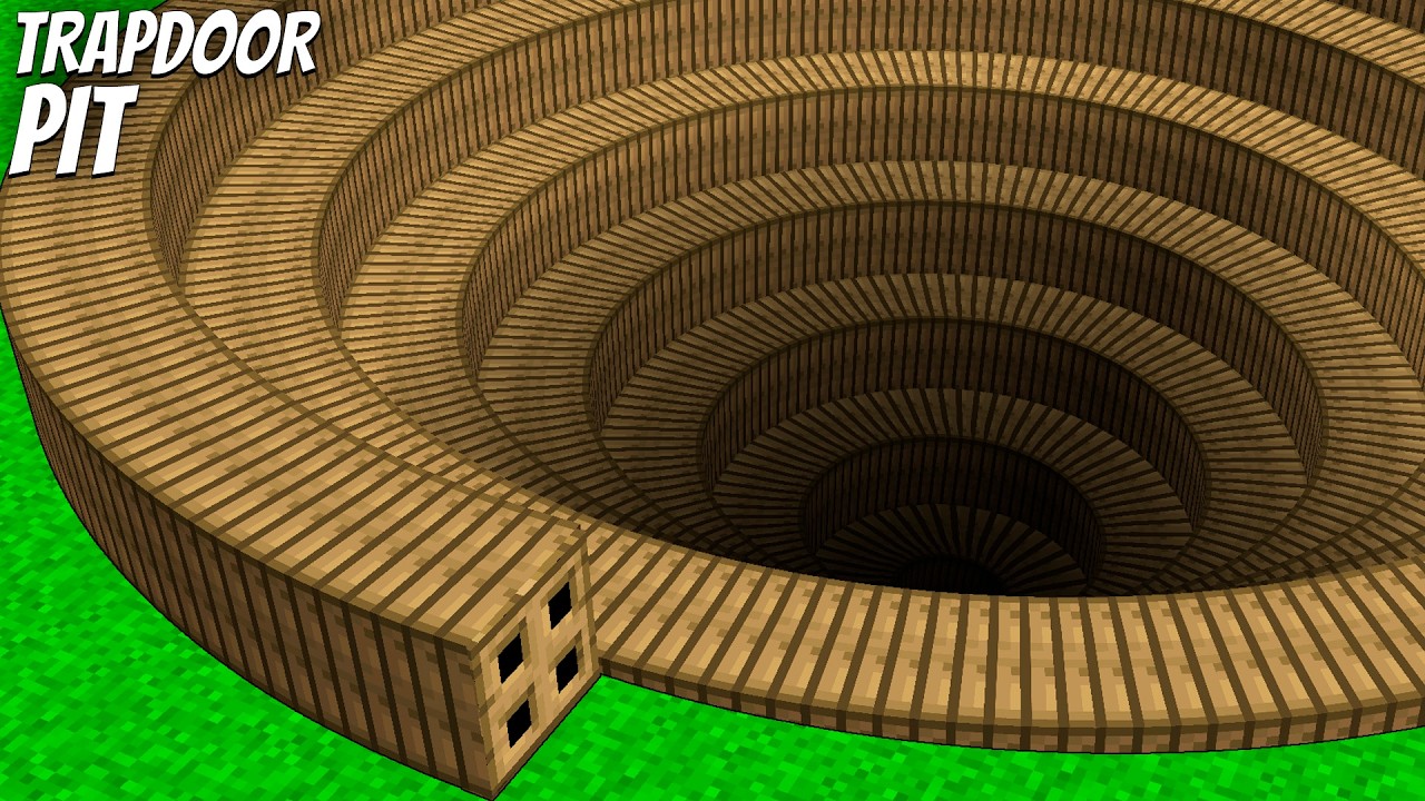 I found a SPIRAL TRAPDOOR PIT in Minecraft ! What's INSIDE the LONGEST ...
