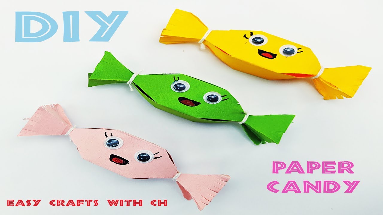 paper candy| how to make an easy origami candy| diy| Craft Ideas With ...