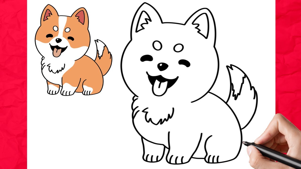 HOW TO DRAW A CUTE DOG | CUTE DRAWINGS - YouTube