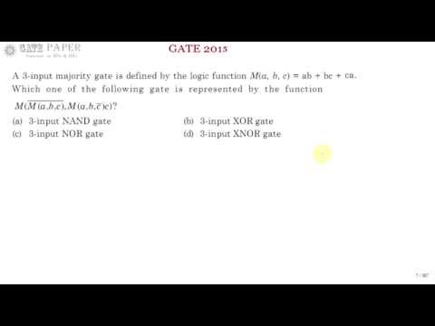 GATE 2015 ECE Output of circuit using 3 input majority gate - YouTube