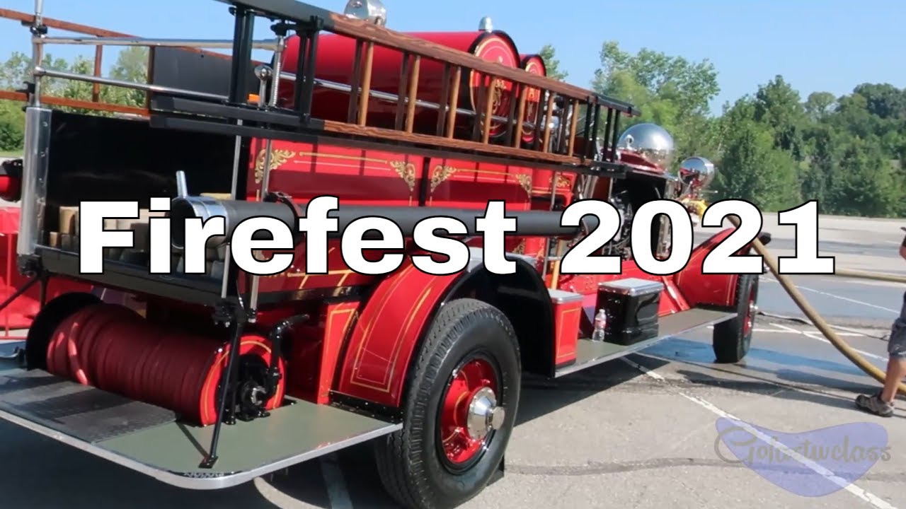 Firefest 2021 antique firetruck ride and pumpers - YouTube