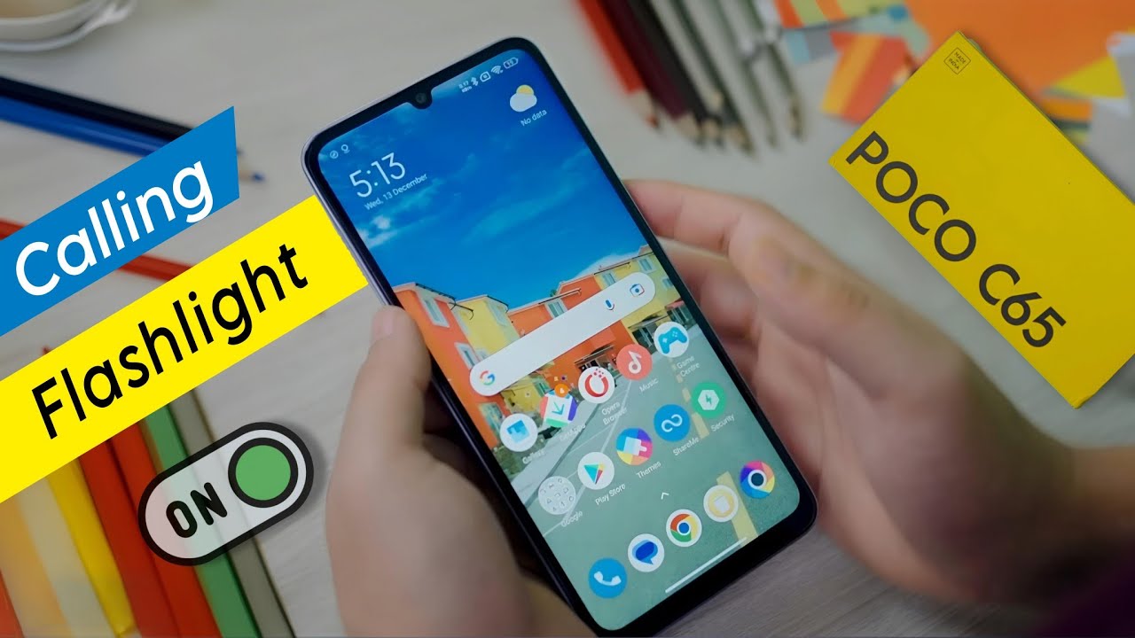 How to Enable POCO C65 Flash Light Notification | Incoming Call ...