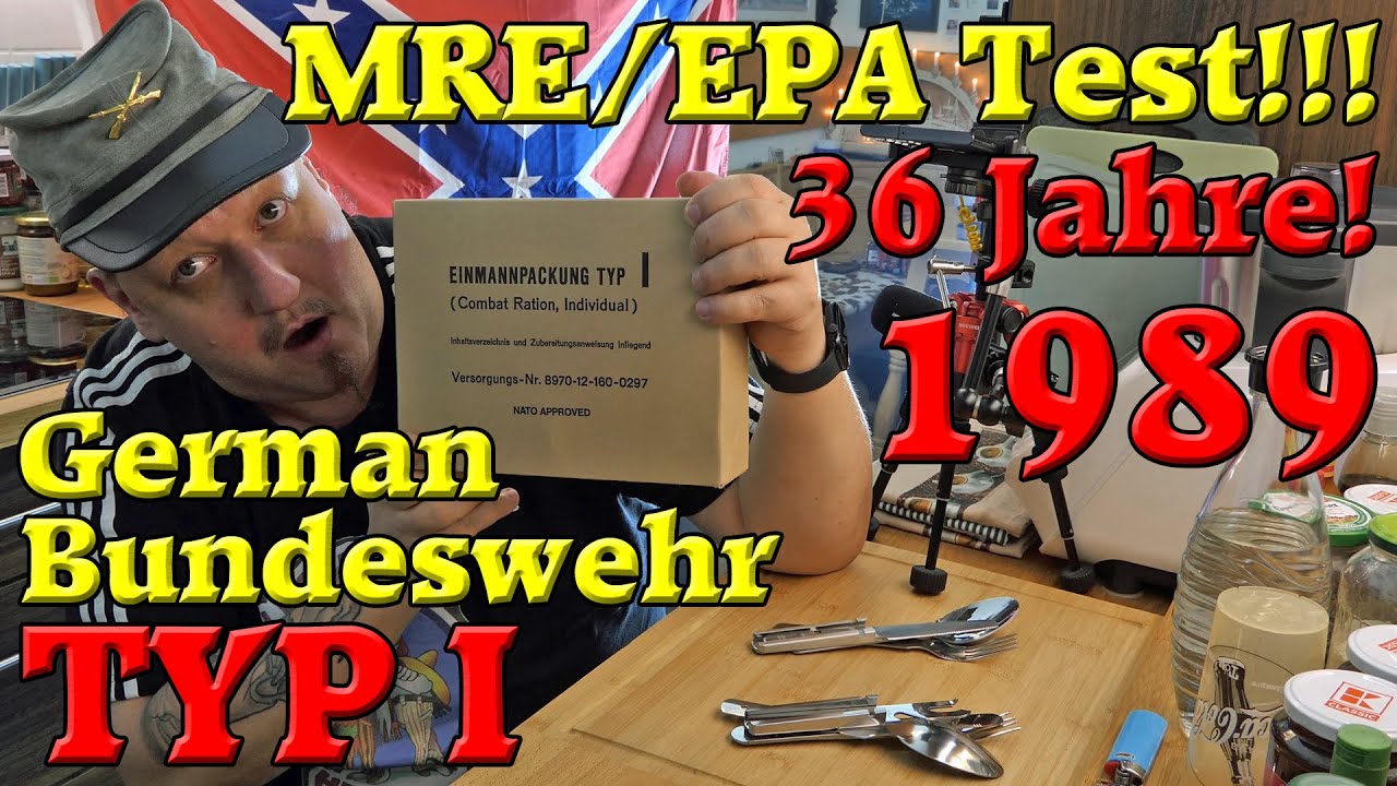 MRE/EPA German Bundeswehr TYP I 1989 | 36 Jahre alt | Essen | Test ...