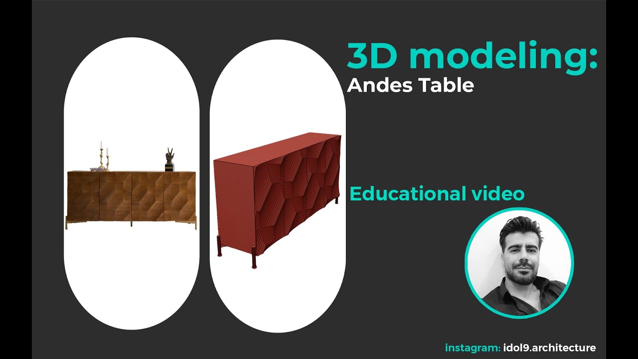 3D Modeling Andes Table - YouTube