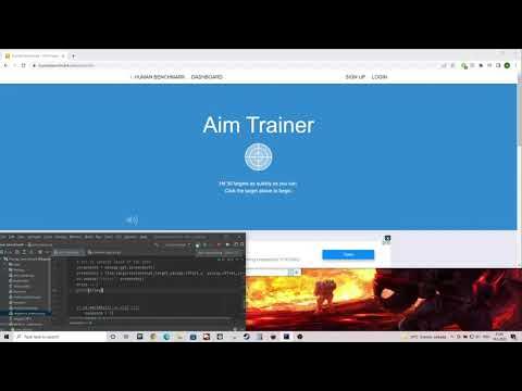 Python plays human benchmark Aim trainer (OpenCV/win32api) - YouTube
