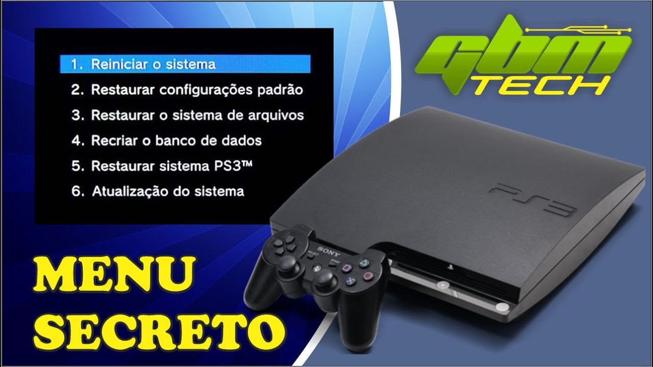 Veja Como entrar no Menu Secreto do PS3 - Menu de Recuperação - YouTube