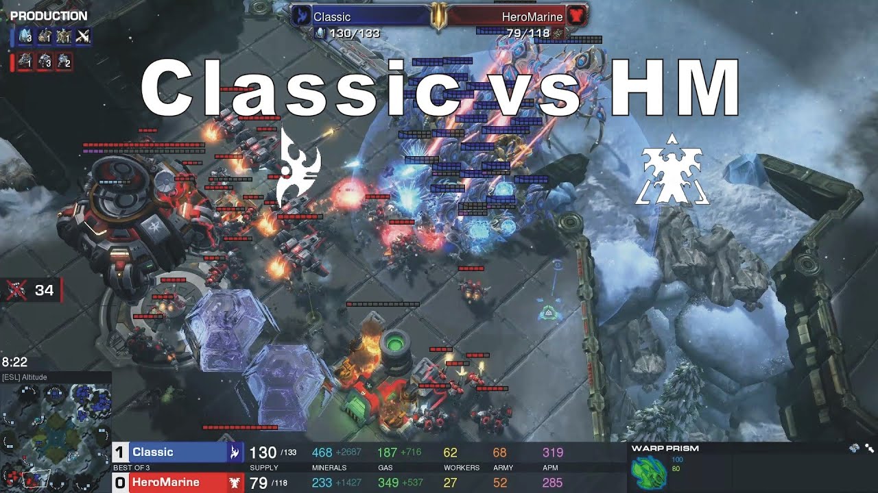 Starcraft II IEM Katowice 2023 Feb9 Classic(P) v HeroMarine(T)(1) - YouTube