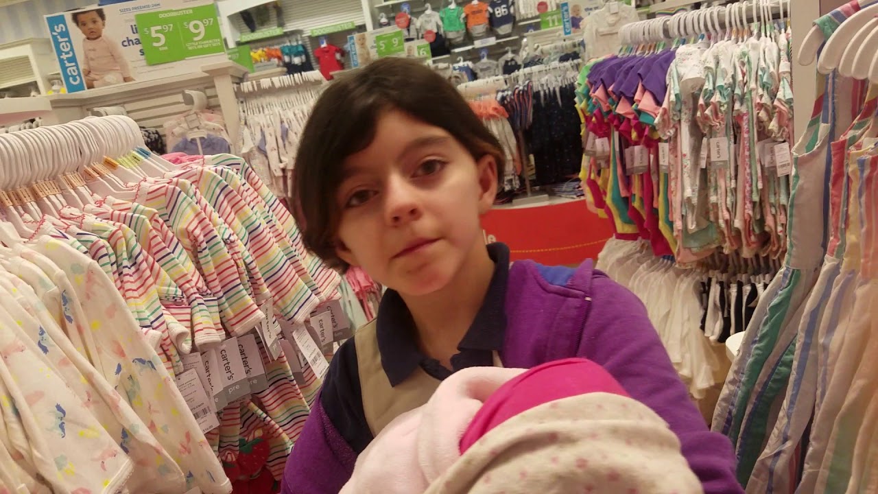 Ashton drake baby gose shopping at Carter's - YouTube