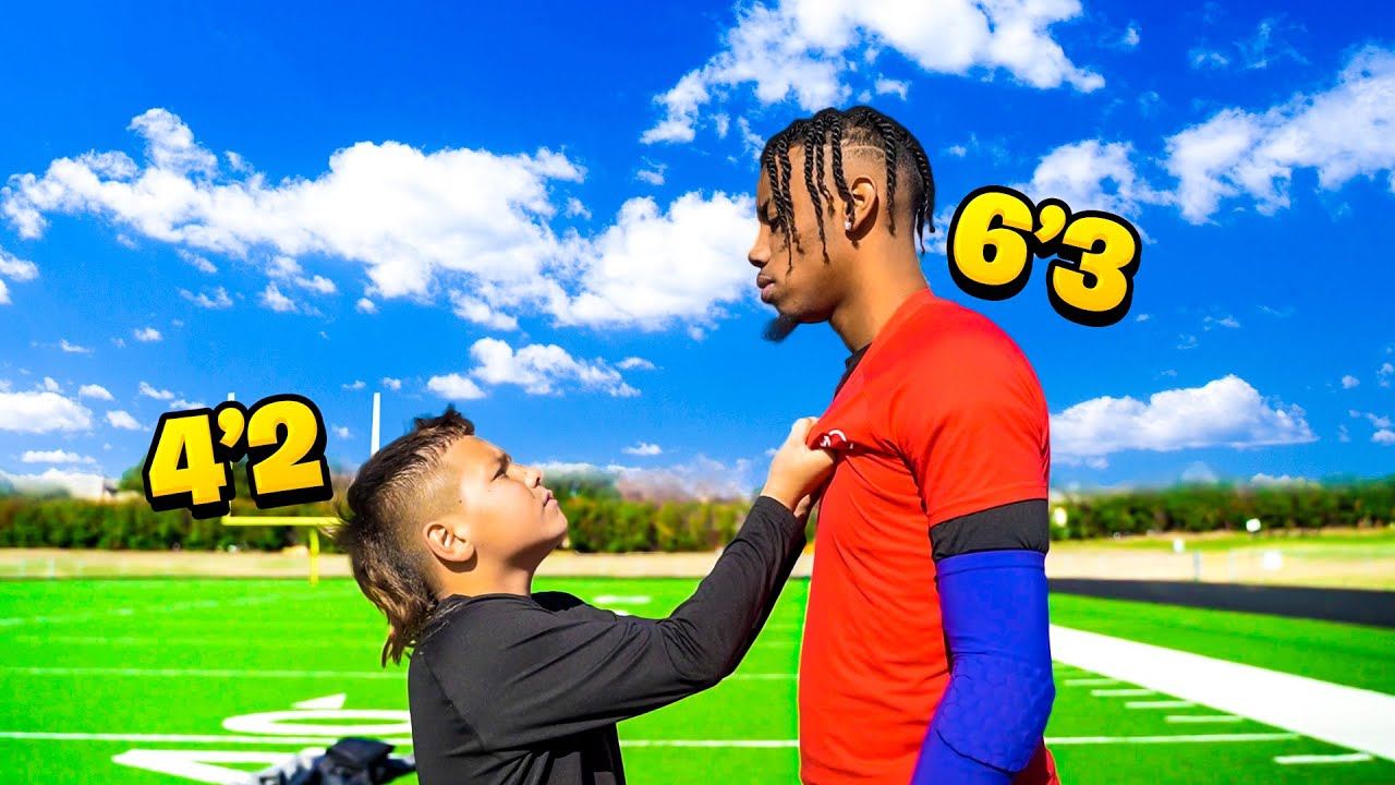 FACE TO FACE WITH ROB GRONKOWSKI'S SON!!! (1 ON 1's FOOTBALL) - YouTube