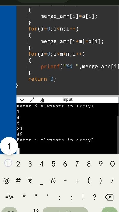 Merging of two arrays... - YouTube