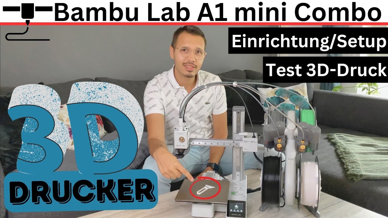 Bambu Lab A1 mini Combo: Einrichtung/Setup & Test 3D-Druck - YouTube