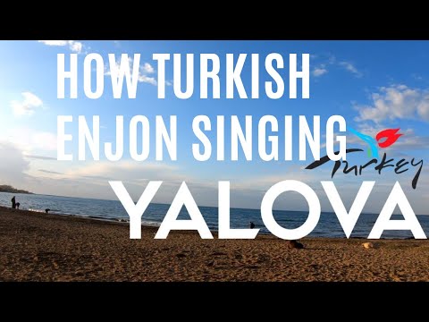 Türkish Group Enjoying on Beach | Yalova Turkiye Night Life | Most Amazing Man Singing