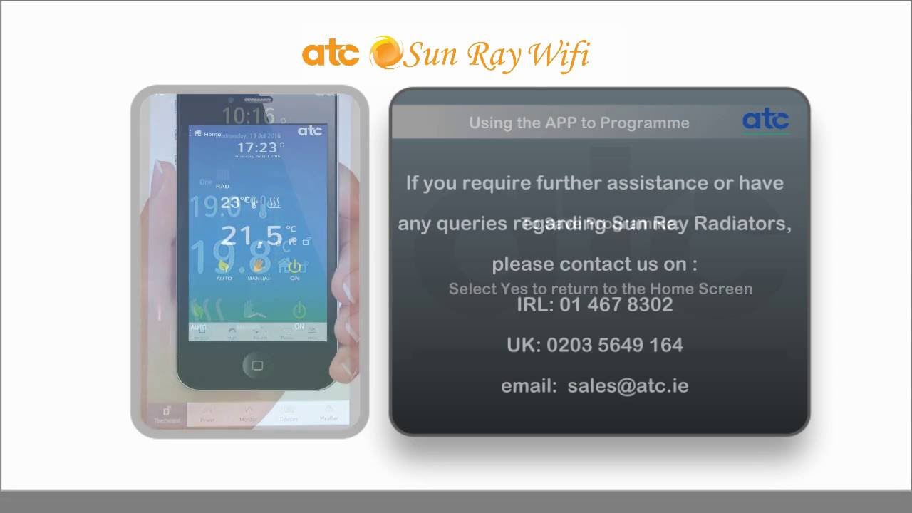 Sun Ray Wi-Fi Radiators Using the App - YouTube