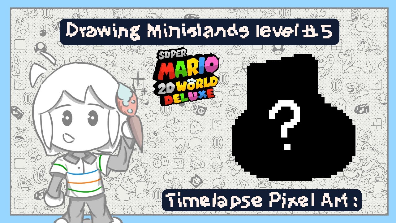 Super Mario 2D World Deluxe - level map art #5 - Pixel art Timelapse ...