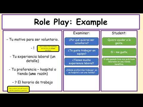 GCSE Spanish Speaking Exam: Example Role Play (Volunteering) - YouTube