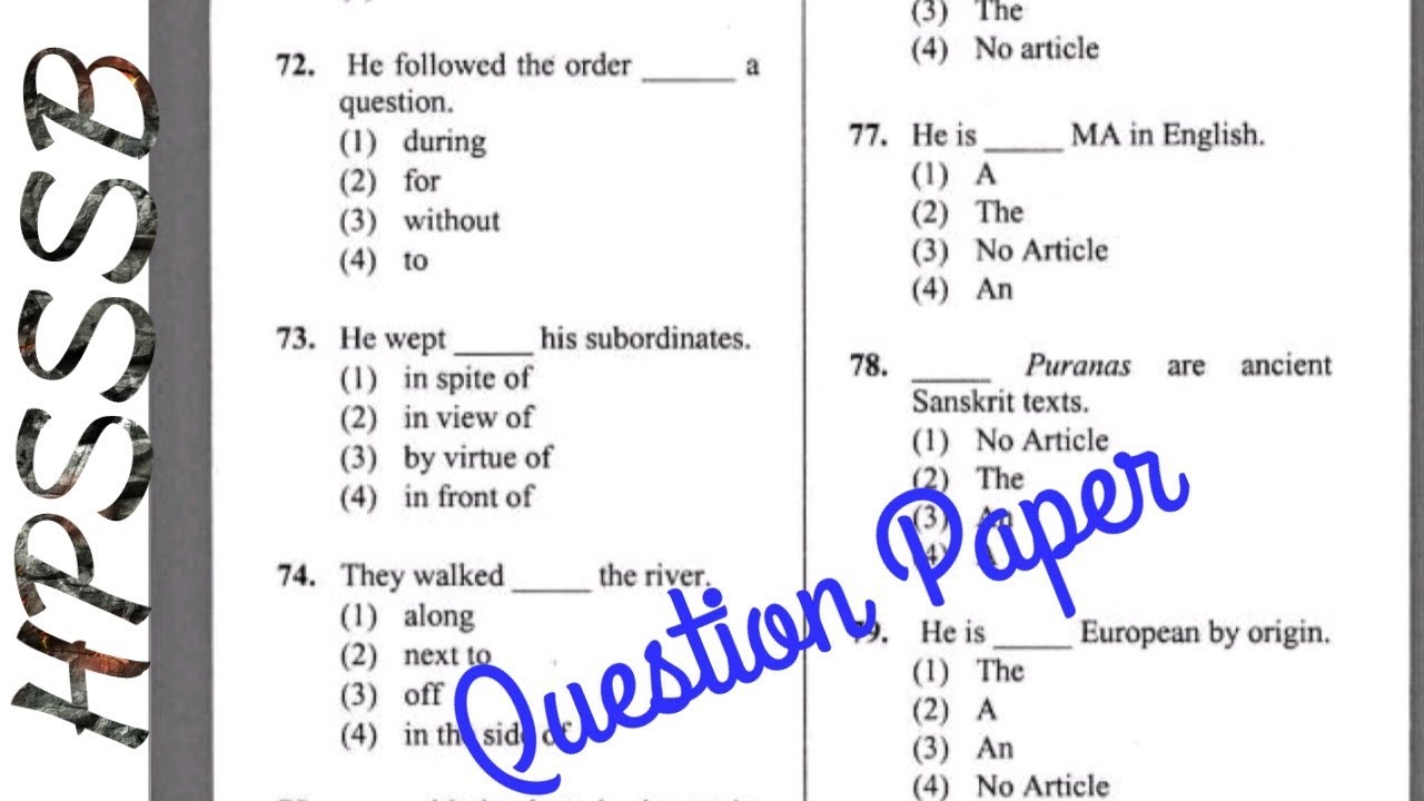HPSSSB JE Question Paper YouTube hpsssb-je-question-paper-youtube