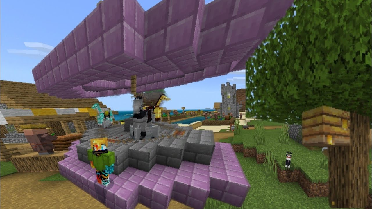 Membuat kuda putar PurPur Block di vilage membosankan|Minecraft ...