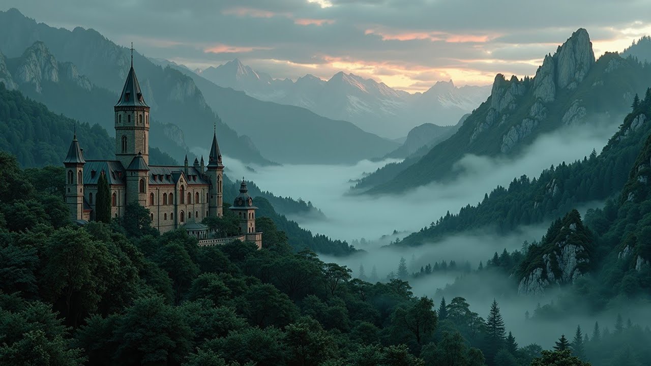 Ancient Castle Celtic Music ~ Medieval Fantasy Forest & Mountain ...