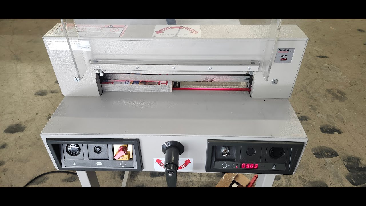 TRIUMPH MBM 4315 Paper Cutter - YouTube