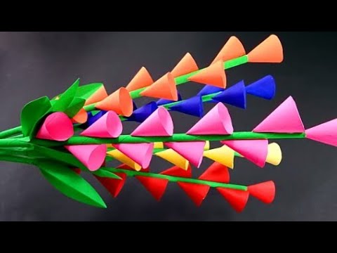How to make paper flower||Paper Coney flower||Handmade easy craft||KOPI ...