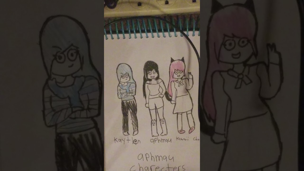 Drawing aphmau characters - YouTube
