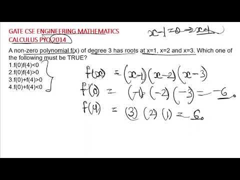 ENGINEERING MATHEMATICS GATE CSE CALCULUS PYQ 2014 - YouTube