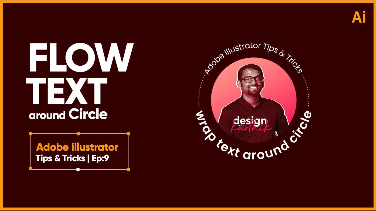 How to Flow text around the circle in Adobe Illustrator? | Adobe ...