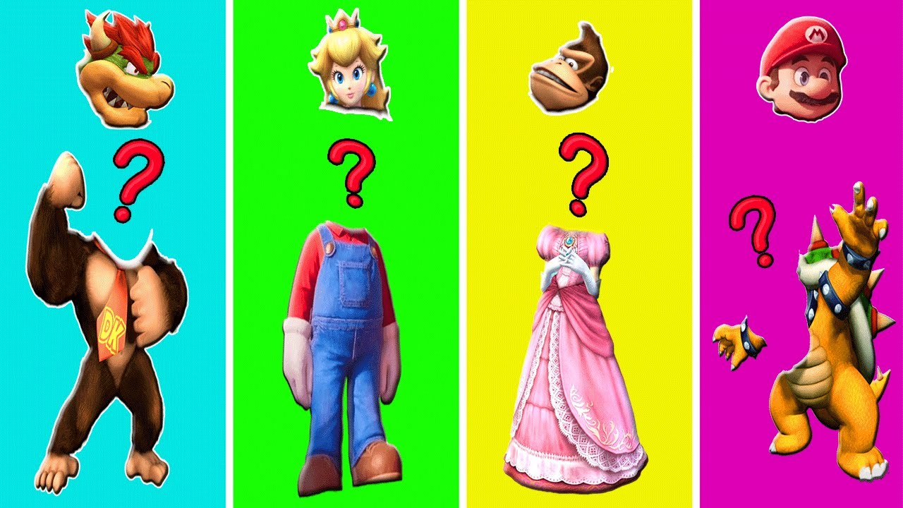 Wrong Head | Super Mario | Find Correct Head | Princess PeachVS Bowser ...