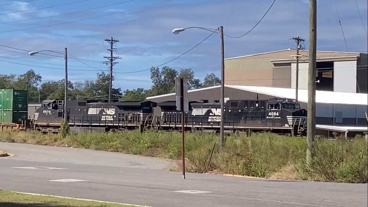 NS Dash-9 9970 trails on 24A-02 through Cordele. 10/3/2025 10:45 AM ...