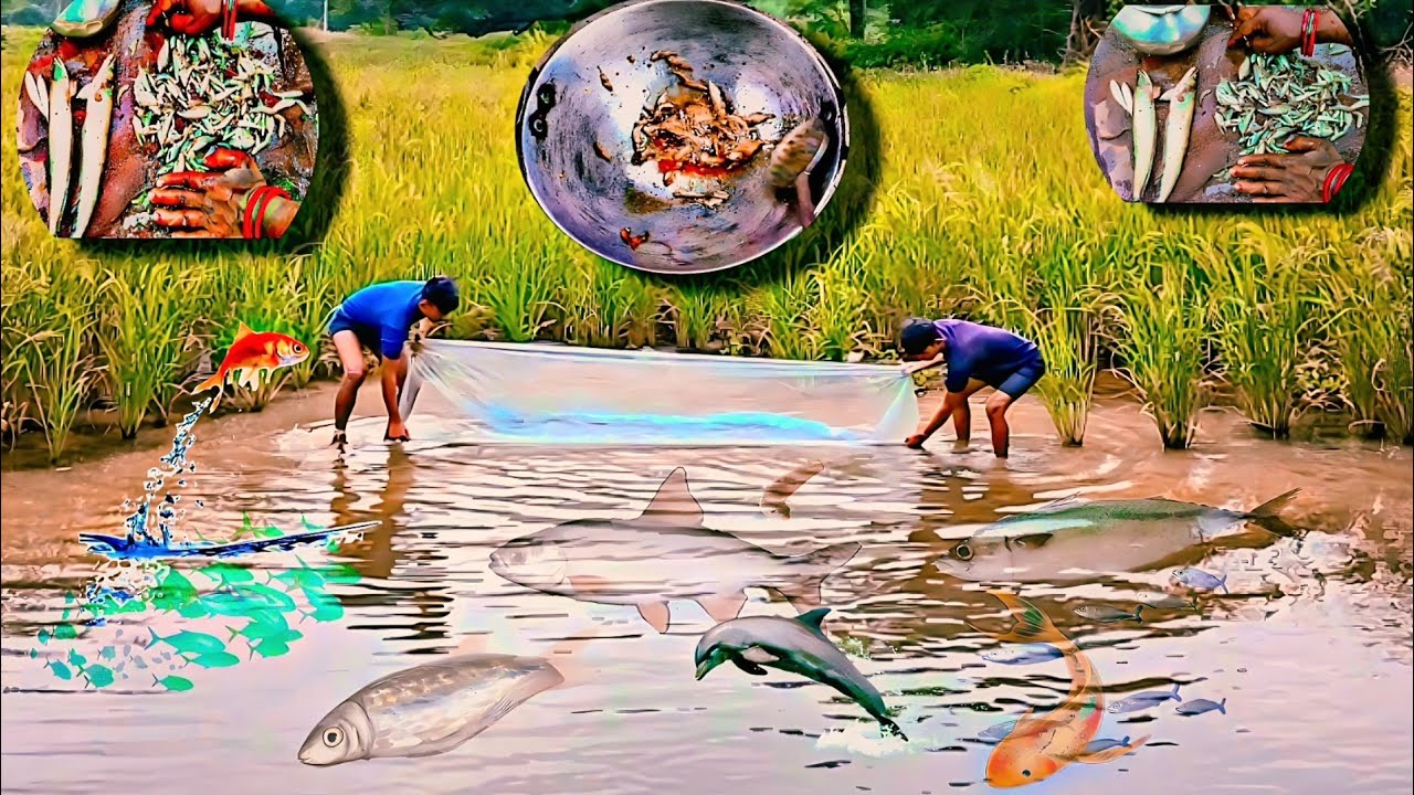 Catching Fish with Bare Hands in Tiny River! (2024) - YouTube