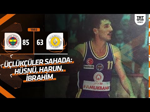 Fenerbahçe - Oyak Renault: 85-63 (1993-94 Basketbol Ligi) Üçlükçüler sahada: Hüsnü, Harun, İbrahim