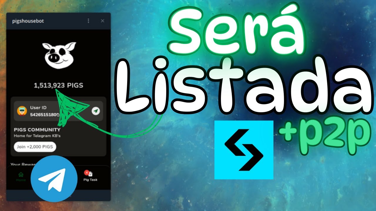 AIRDROP DA PIGS no TELEGRAM! TOKEN SERÁ LISTADO E FECHA GRANDE PARCERIA ...