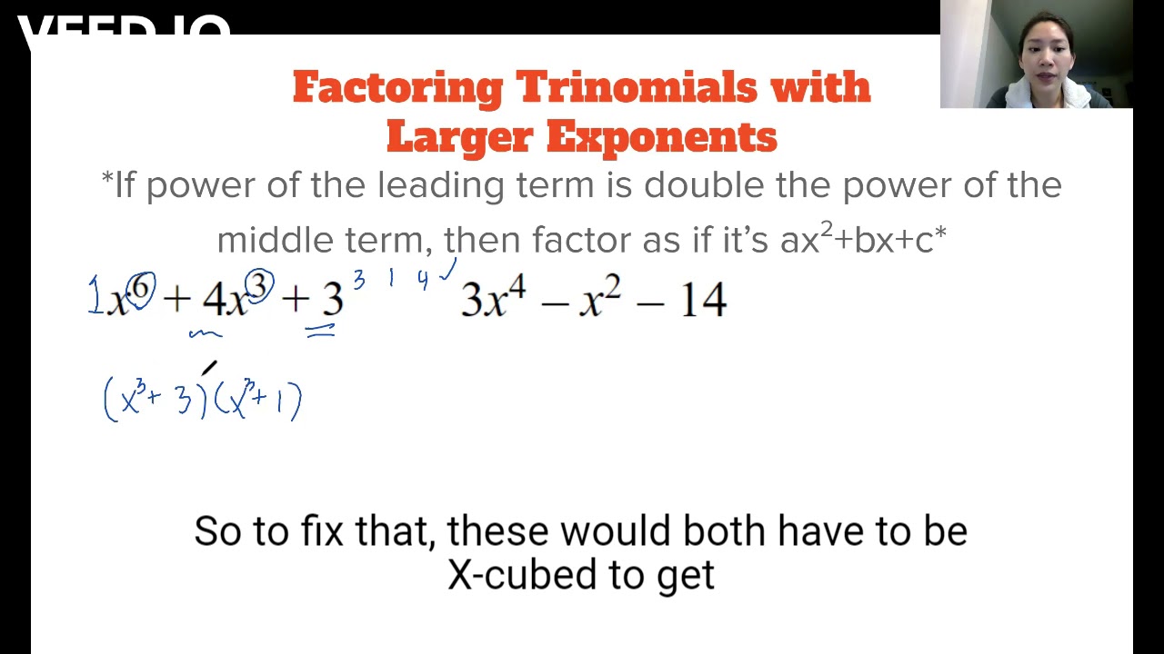4 Factoring Trinomials with Larger Exponents - YouTube